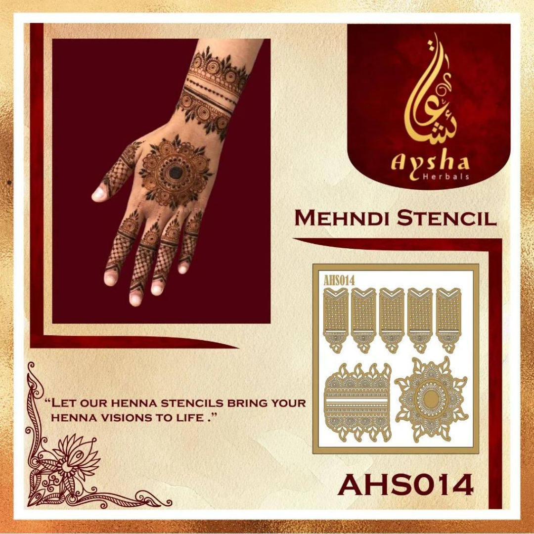 Mehendi Stencil AHSO14 – Ayesha herbals
