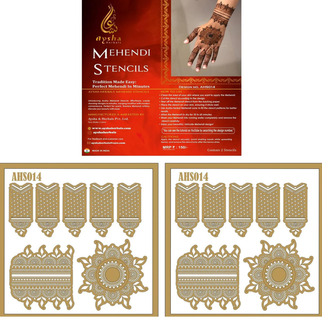 Mehendi Stencil AHSO8 – Ayesha herbals